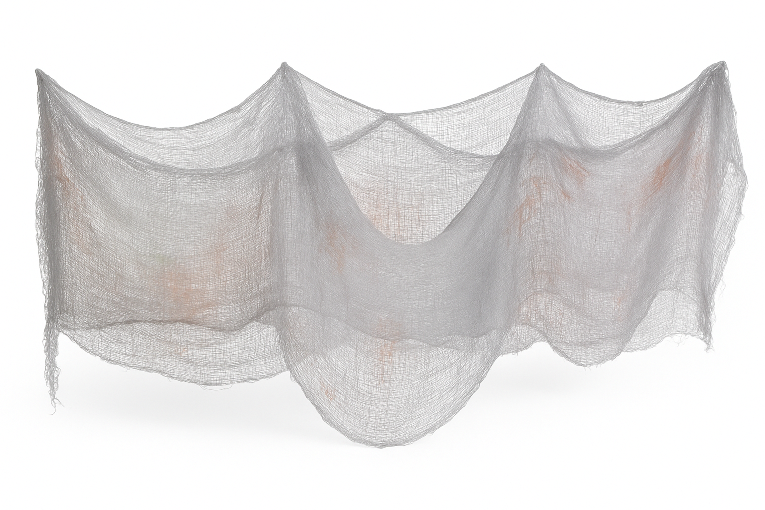 Spooky Gray Gauze Drapes - 2 Pack Halloween Decoration